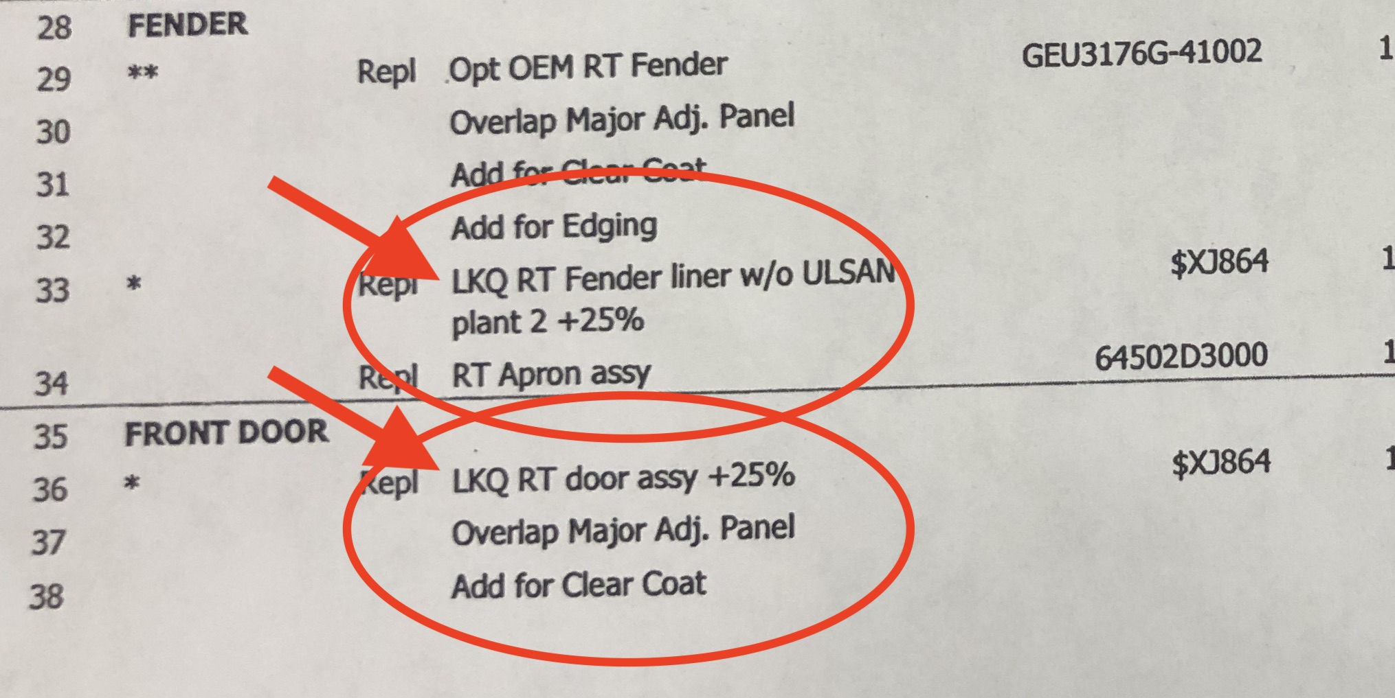 How To Read A Body Shop Estimate Nylunds Collision
